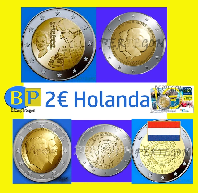 MONEDA DE 2 euros de Holanda Paises Bajos coin card conmemorativa ...