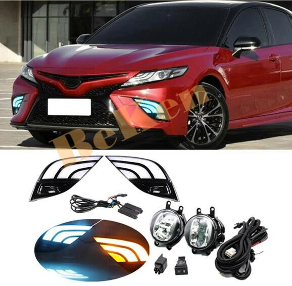 FOR 18-20 TOYOTA Camry SE XSE DRL LED Daytime Running Lights LED bulb ...