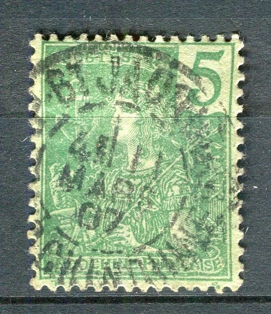 FRENCH COLONIES; INDO-CHINE early 1900s Grasset issue used 5c. fair ...