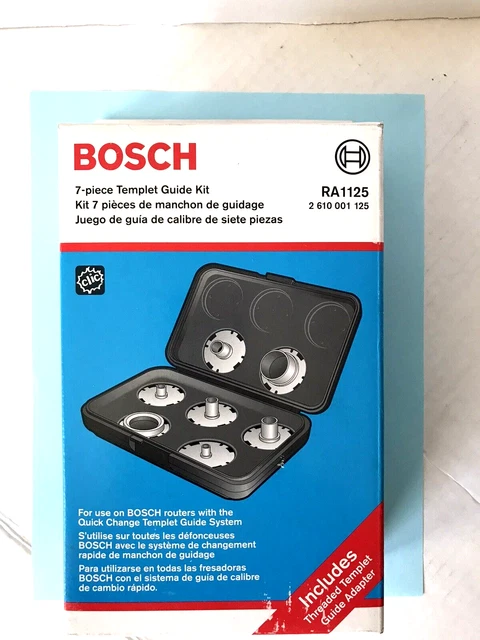 BOSCH # RA1125 7- Piece Templet Guide Kit For Routers With Quick-Change ...