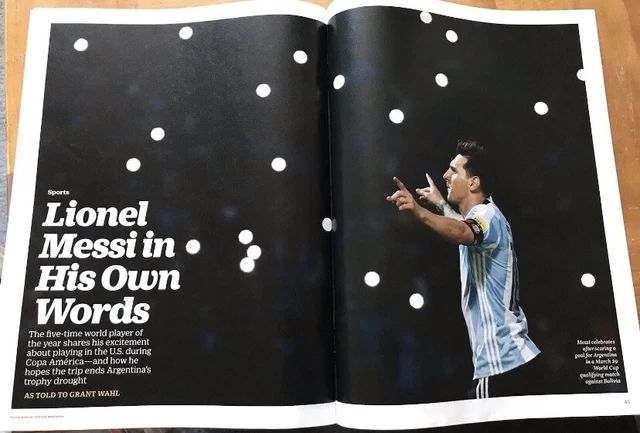 LIONEL MESSI FOOTBALL Argentin Interview Time Magazine 2016 Son ...
