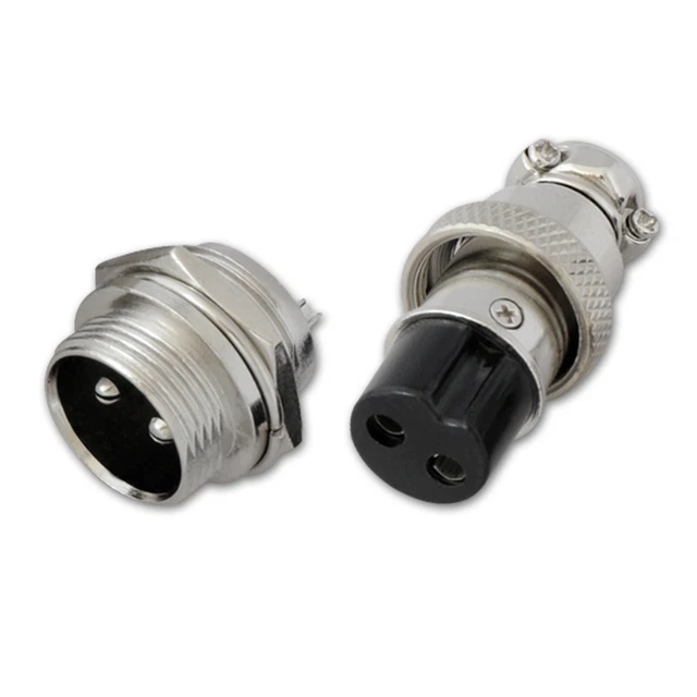 1-SET 2 PIN Male Female Panel Chassis Harness AC-DC Power Connector ...