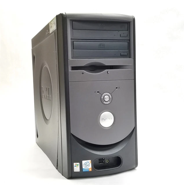 RETRO DELL DIMENSION 4600 Pentium 4 2.8GHz 1GB NO/HD Vintage Desktop PC ...