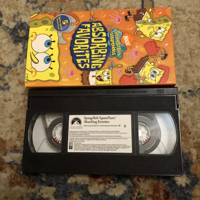 SPONGEBOB SQUAREPANTS - Absorbing Favorites (VHS, 2005) Nick ... SPONGEBOB SQUAREPANTS - Absorbing Favorites (VHS, 2005) Nick ...