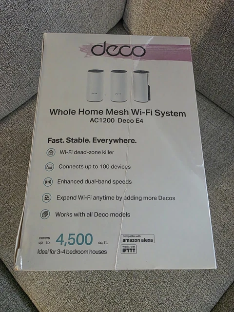 TP-LINK DECO E4 AC1200 Whole Home Mesh Wi-Fi System - White - 3 Pack ...