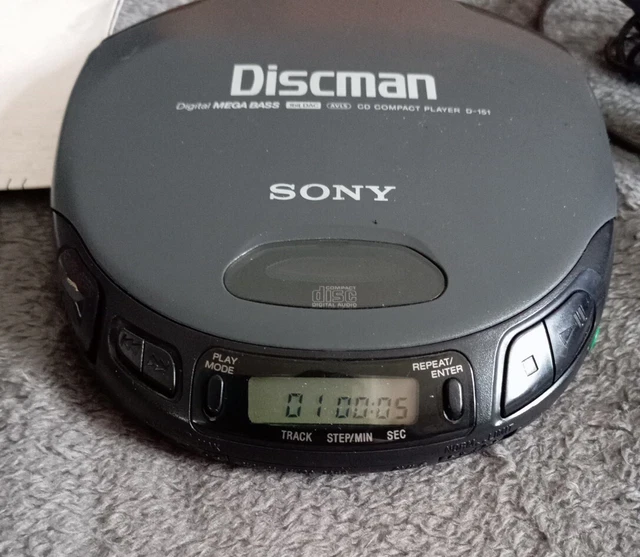 SONY DISCMAN D-151 Walkman Lecteur CD portable Baladeur EUR 40,00 ...