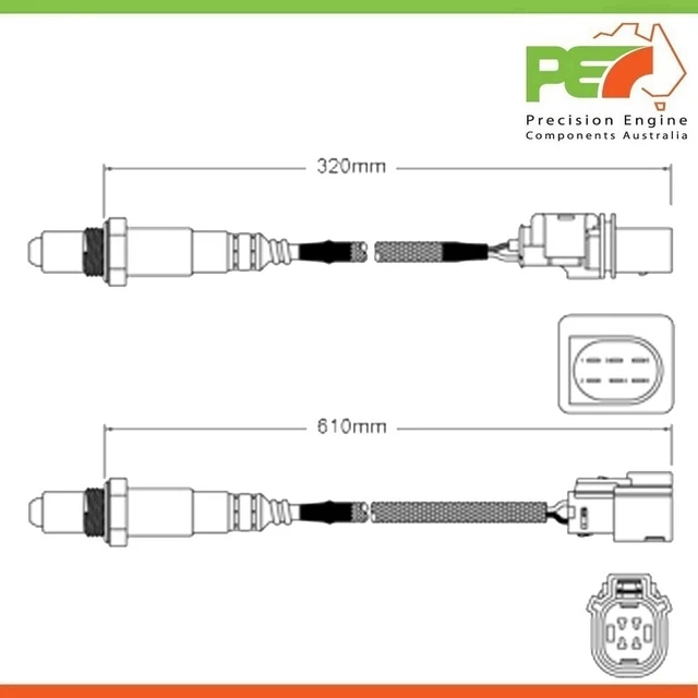 2X OEM PRE-CAT & Post-Cat Oxygen Sensors For Ford Focus 2.0L Dir. Inj ...