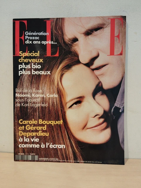 ELLE MARS.1999 CAROLE Bouquet et Gérard Depardieu N°2778/176.pages EUR ...