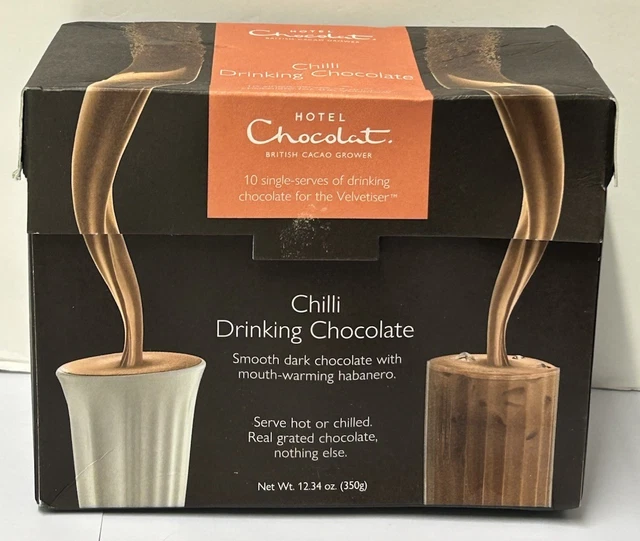 HOTEL CHOCOLAT CHILLI Hot Drinking Chocolate x 10 Sachets New & Boxed ...