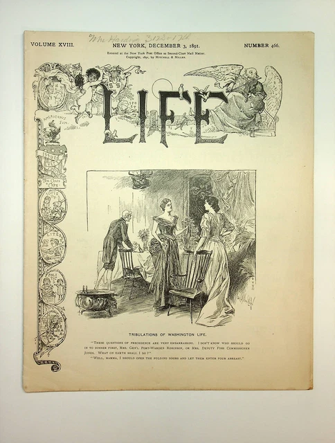 LIFE MAGAZINE DEC 3 1891 VG+ 4.5 £67.82 - PicClick UK