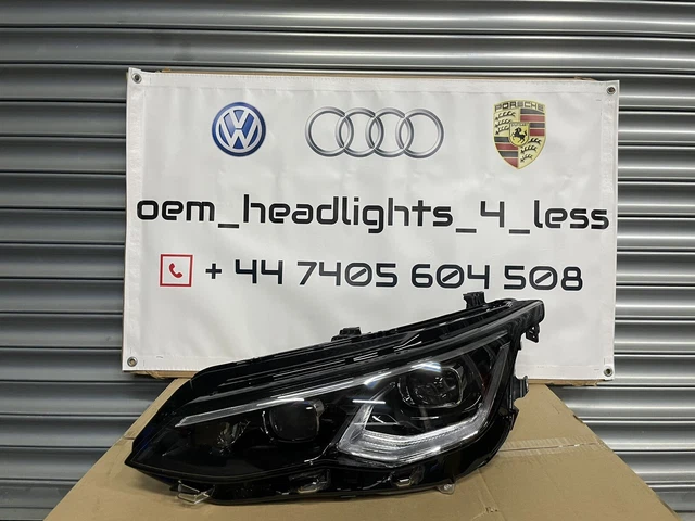 VW GOLF MK8 Gtd Passenger Side Iq Full Led Headlight Black Genuine New ...