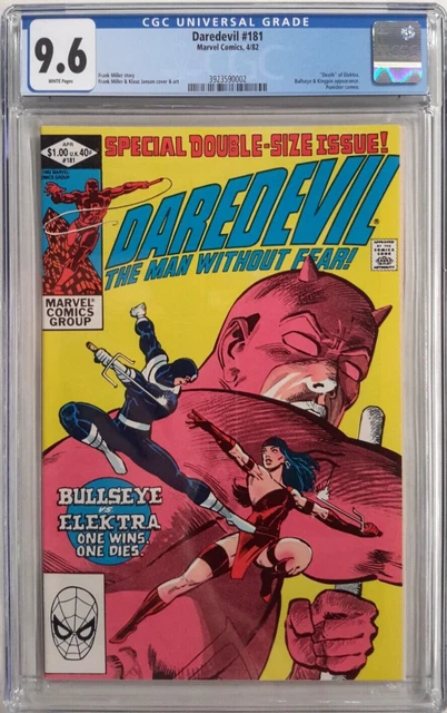 DAREDEVIL #181 CGC 9.6* (1982, Marvel)*Death Of Elektra*Bullseye*Frank ...