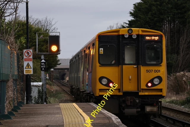 PHOTO RAILWAY 12X8 Class 507 EMU 507001 BR Blue Livery Wallasey Village ...
