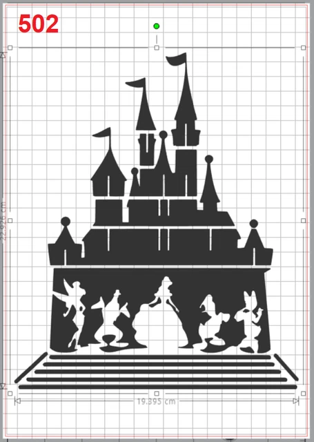 DISNEY PRINCESS CASTLE Stencil MYLAR A4 sheet strong reusable Art Craft ...