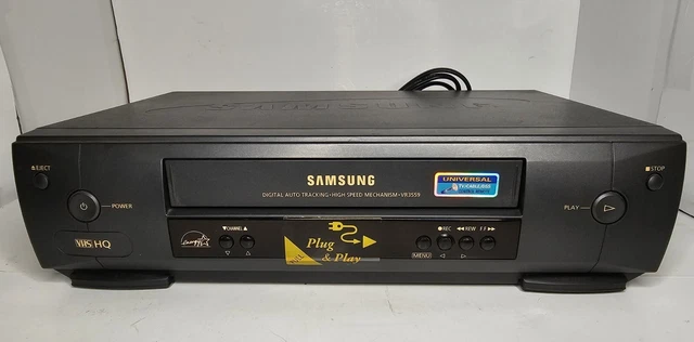 SAMSUNG VR3559 VCR VHS Player HQ No Remote TESTED 4 Heads Auto Tracking ...