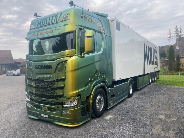 TEKNO 83565 SCANIA Highline Tracteur 4X2 & Semi Frigorifique " Muller ...