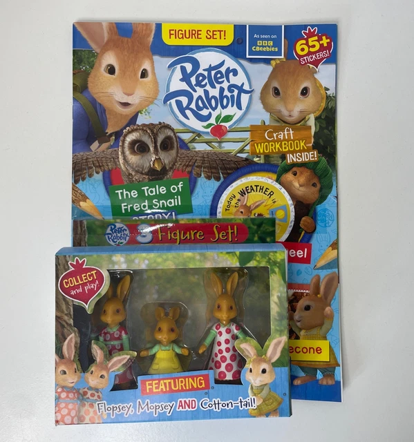 CBEEBIES PETER RABBIT Flipsey Mopsey and Cottontail Figures From ...