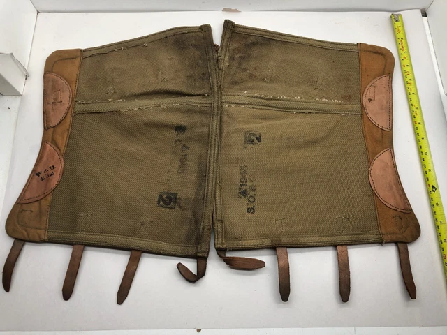 ORIGINAL WW2 BRITISH Army 37 Pattern Despatch Riders High Sided Spats ...