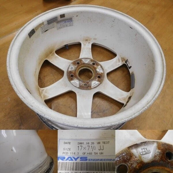 JDM WHEELS RIMS RAYS Volk Racing TE37 17in 17x7.5J +48 PCD114.3 5Hole ...