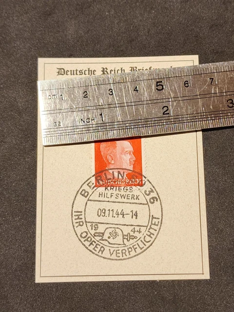 WW2 WWII GERMAN Third Reich Nazi Adolf Hitler head stamp day Tag der ...