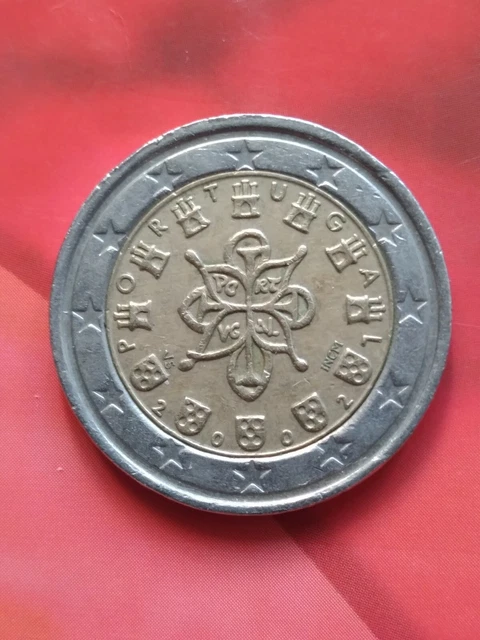 2 EURO 2002 PORTUGAL Absoluter FEHLER BEIM STEMPEL Fehlausrichtung! EUR ...