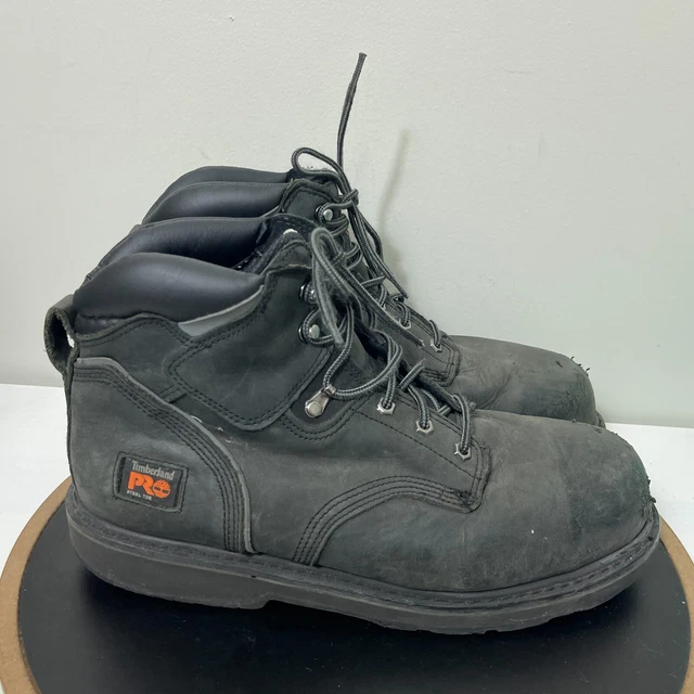 TIMBERLAND PRO PIT Boss 6" Steel Toe Work Boot Black Men's Size 13 M ...