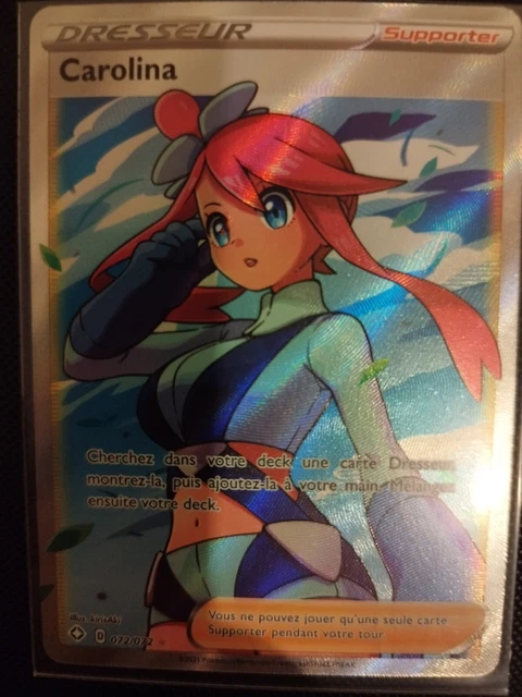 CARTE POKÉMON CAROLINA 072/072 Full Art Dresseur EB4.5 Destinées ...