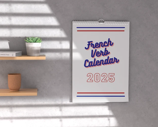 FRENCH VERB CALENDAR 2025 A3 Wall £24.95 - PicClick UK