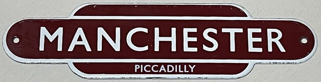 MANCHESTER PICCADILLY BRITISH Railways Garnier Metal Miniature Totem ...