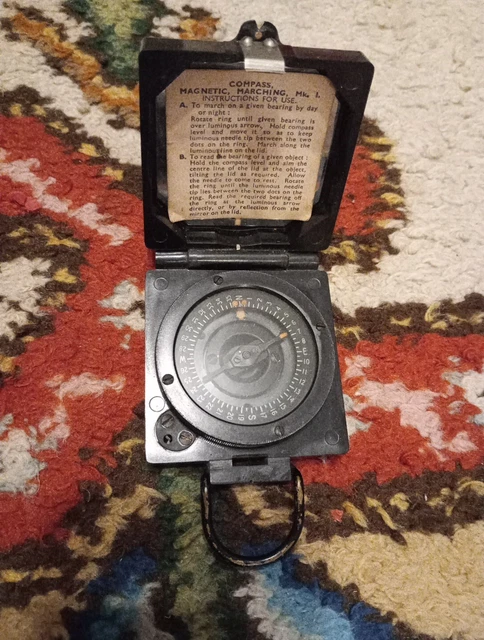 WW2 BRITISH MAGNETIC Marching Compass T&G Co. Ltd MK1 Military With Instructions £40.00 ...