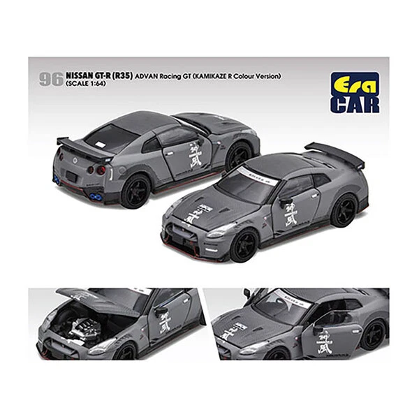 NISSAN GT-R (R35) RHD (Right Hand Drive) Kamikaze R Gray "Advan Racing ...