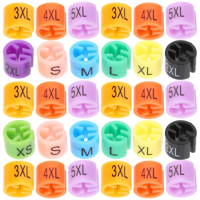 200 PCS COLOR-CODED Clothes Rack Clothing Size Tag Garment Markers £11. ...