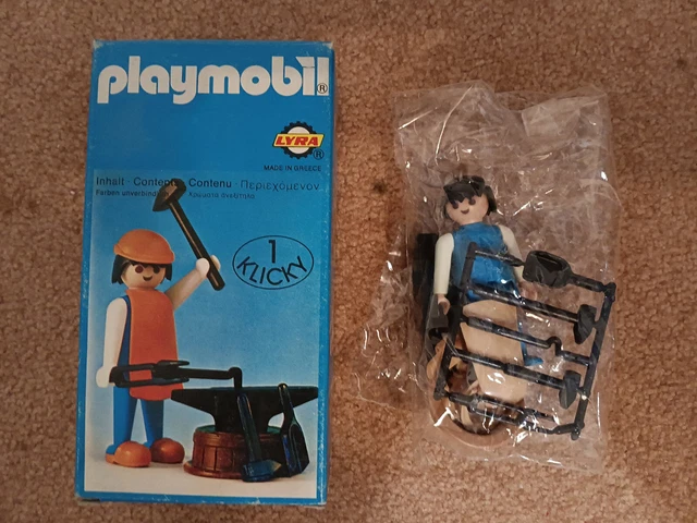 PLAYMOBIL 1 KLICKY forgeron Lyra 3370 vintage boite neuf EUR 29,00 ...