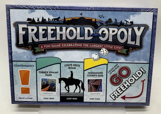LATE FOR THE Sky Freehold-Opoly Monopoly Board Game New Jersey SEALED £ ...