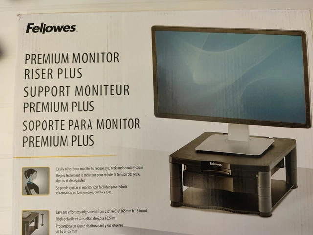 FELLOWES PREMIUM MONITOR Riser Plus Graphite 9169501 £40.00 - PicClick UK