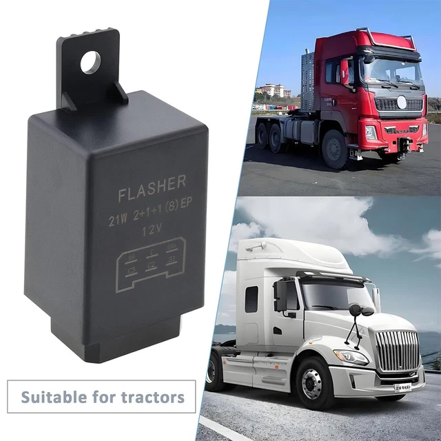 FLASHER UNIT 12V 21W 6Pin Connector Flasher Relay Electronic Tractors ...