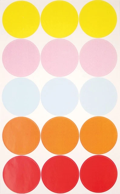 GROSSES GOMMETTES RONDES 3 cm 4 Planches 60 autocollants créatif ...