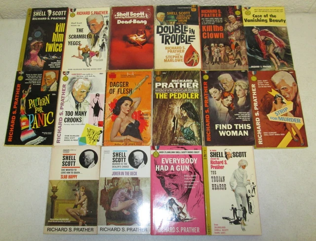 LOT 16 RICHARD Prather; Shell Scott 60s 70s Pulp Sleaze Detective ...