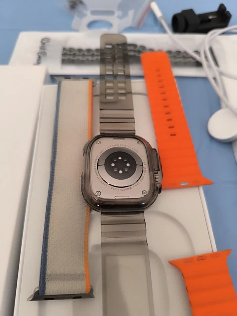 APPLE WATCH ULTRA 2 49mm Titanium Gps Cellular Orange Ocean cinturino ...