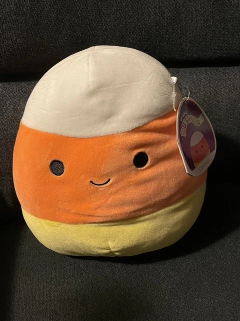 NWT SQUISHMALLOW 2021 8" Cannon the Candy Corn Halloween Plush Kellytoy ...