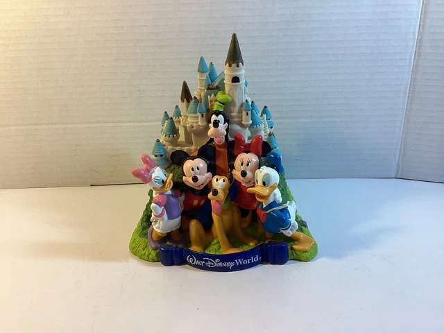 WALT DISNEY WORLD Plastic Coin Piggy Bank Castle and Disney Characters ...