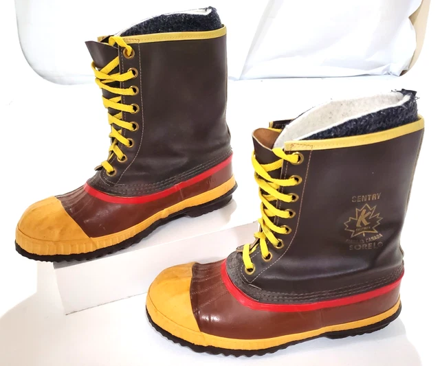 SOREL SENTRY KAUFMAN Work Safety Steel Toe Duck Boots Mens Size 8 Made ...