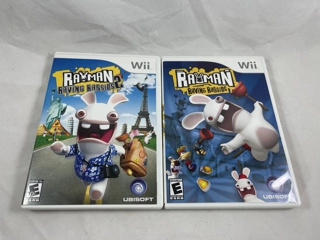 RAYMAN RAVING RABBIDS 1 + 2 - Nintendo Wii Wii U Game Lot Tested/ Mint ...