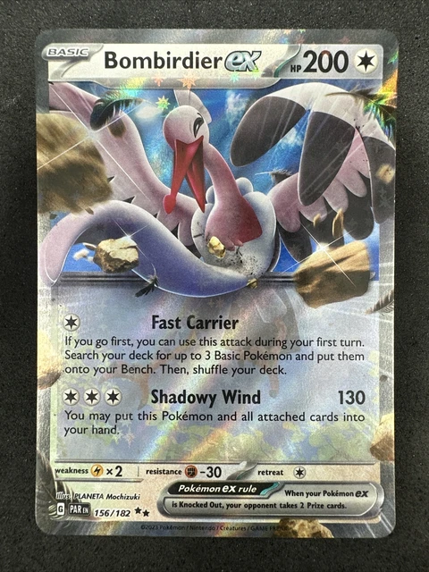 POKEMON BOMBIRDIER EX 156/182 Paradox Rift Ultra Rare Holo NM D $4.99 ...