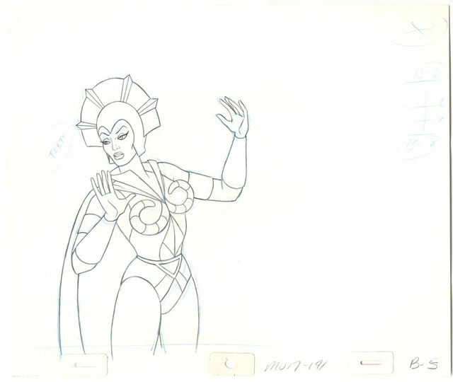 HE-MAN/SHE-RA MASTERS OF the Universe EVIL-LYN animation pencil art £31 ...