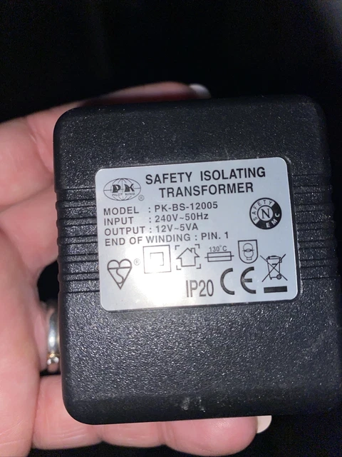 PK 12V SAFETY Isolating Transformer PK-BS-12005 Adaptor Power Supply £ ...