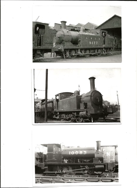 6 DIFFERENT PHOTOGRAPHS of North British Railway Tank Engines in LNER ...
