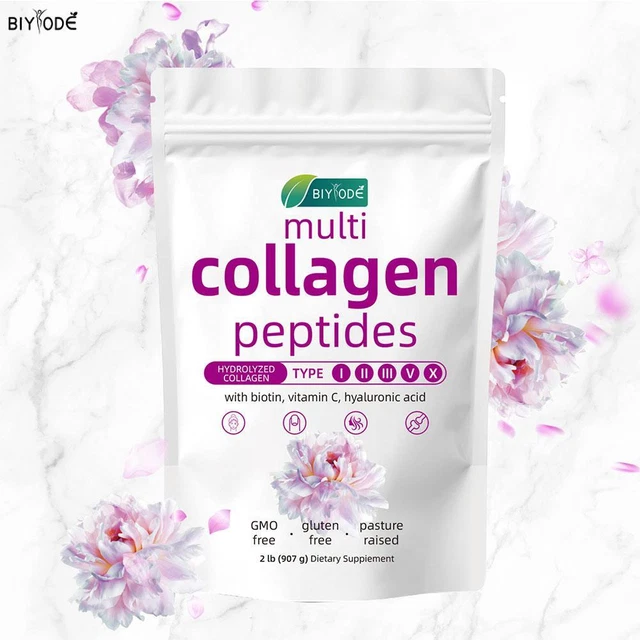 BIYODE MULTI COLLAGEN Peptides Powder (Type I,II,III,V,X) For Women ...