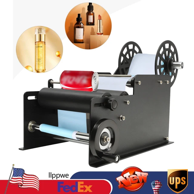 MANUAL ROUND LABELING Machine 10-300mm Bottle Label Applicator for ...