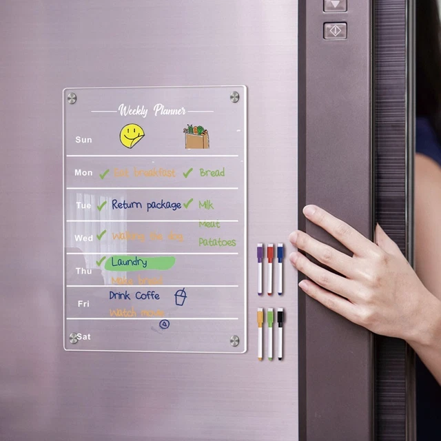 SIMPLIFIEZ VOTRE EMPLOI du temps avec calendrier r frig rateur acrylique et en EUR 20,39 ...